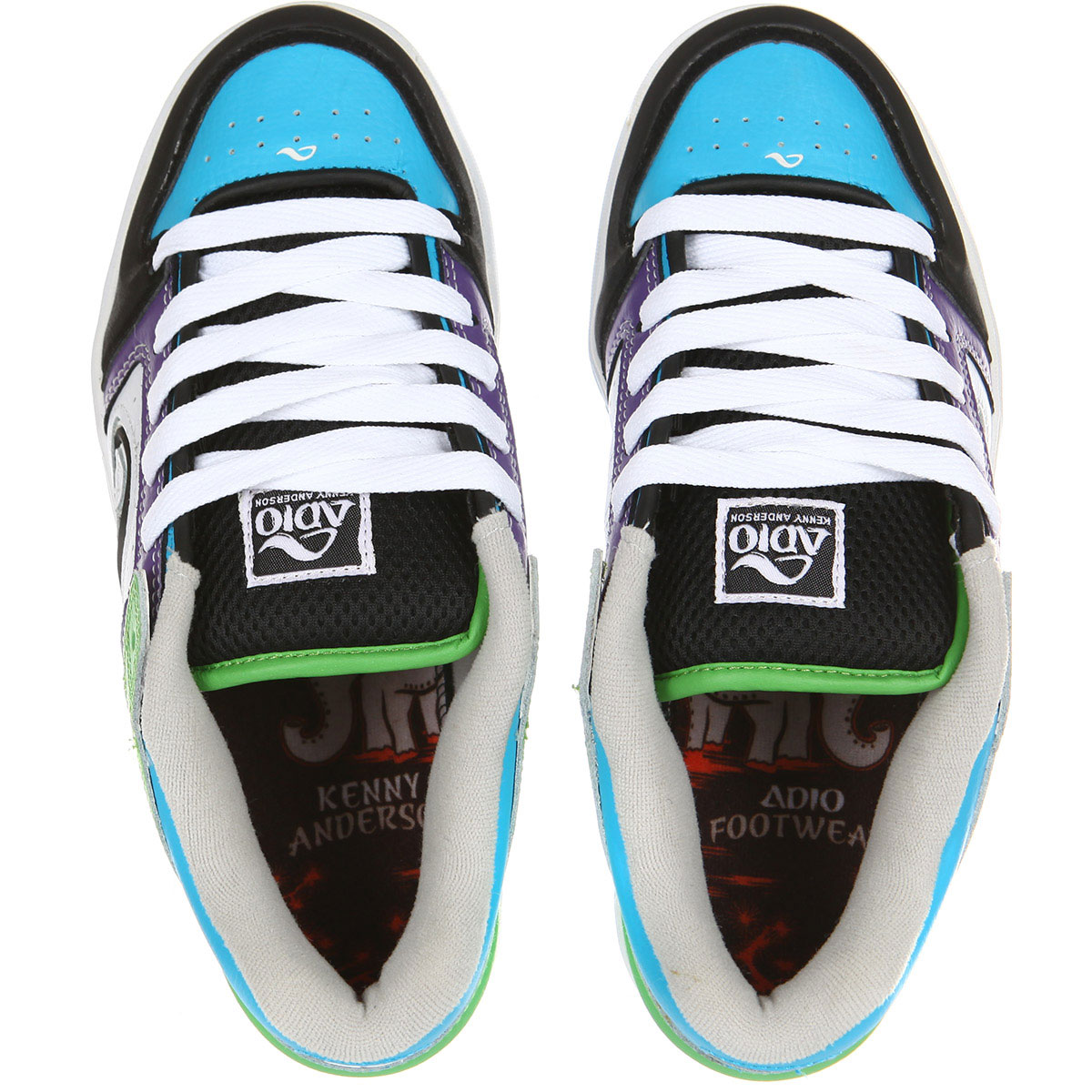 Купить кеды низкие Adio Kenny Anderson version 2 Blue/Purple/Green в ...